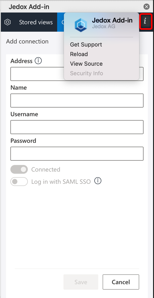 Available features in Jedox Add-in for Excel 365