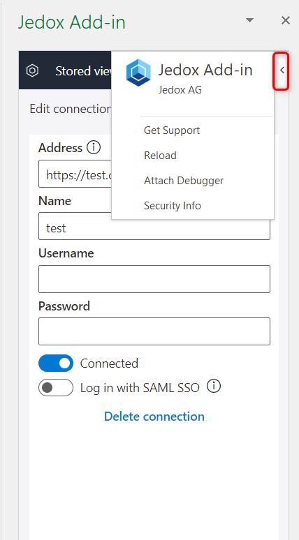 Available features in Jedox Add-in for Excel 365