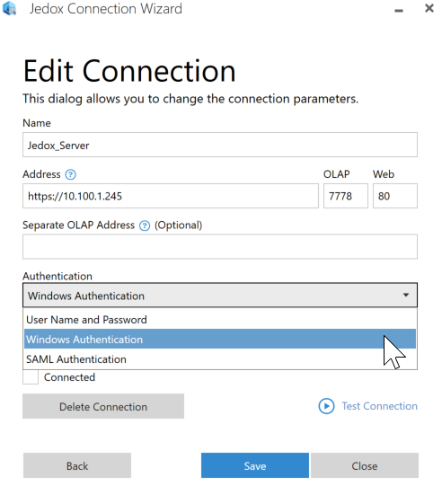 SSO Configuration for Excel Add-in