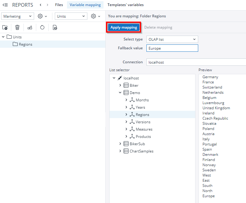 Example: Report with Variables