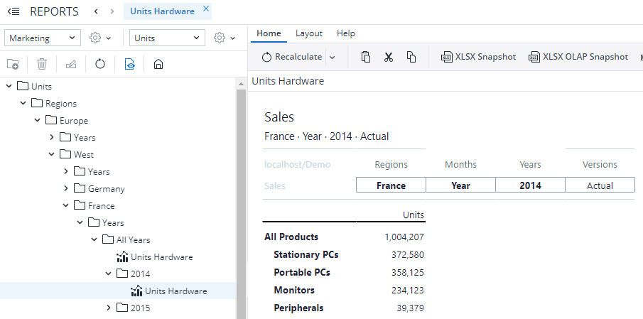 Example: Report with Variables