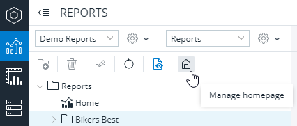 Reports as Homepages